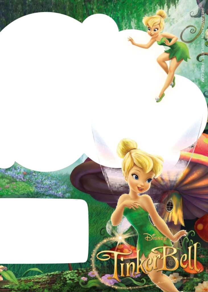 Free Tinkerbell Fairy Garden Birthday Invitation Templates