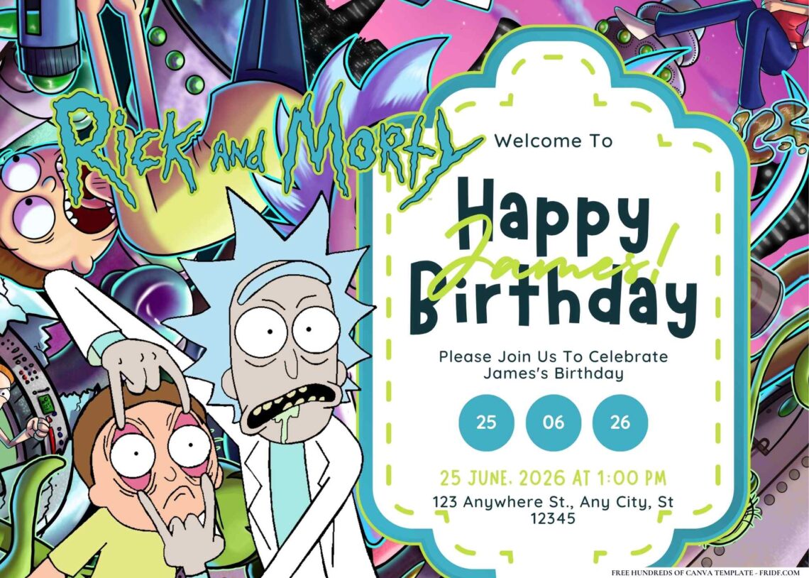 14 Rick And Morty Birthday Invitation Templates