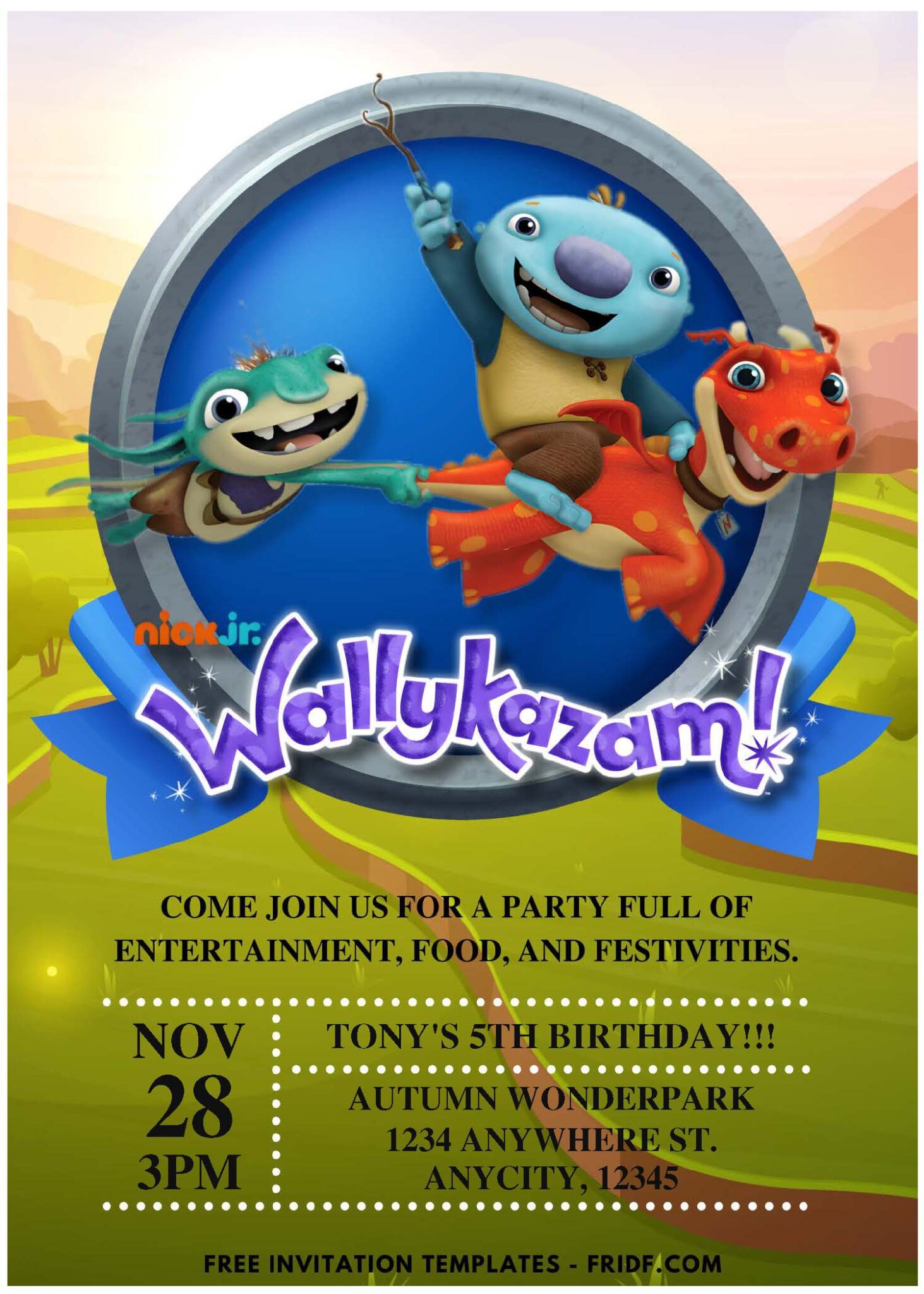 (Free PDF Invitation) Nick Jr. Wallykazam Birthday Invitation (Free PDF Invitation) Nick Jr. Wallykazam Birthday Invitation